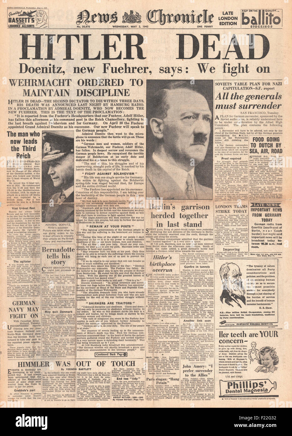 Hitler Death 1945 High Resolution Stock Photography And Images Alamy