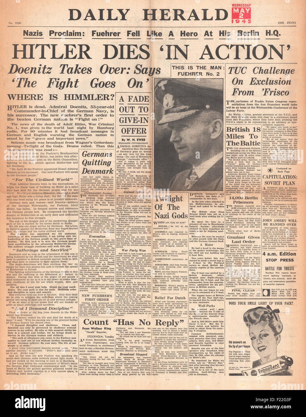 Goebbels death hi-res stock photography and images - Alamy