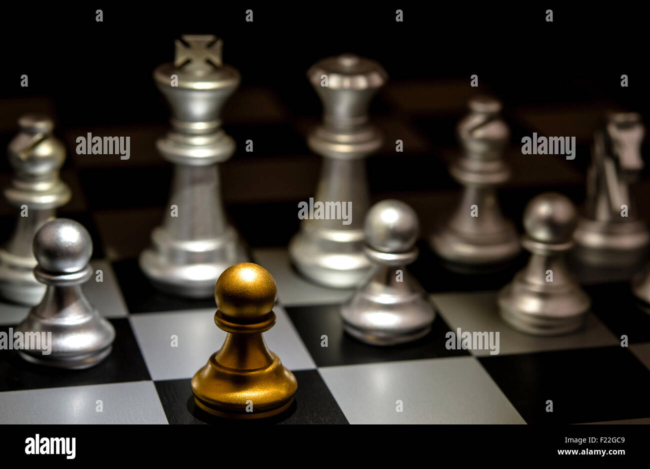 Stand out of a crowd individuality concept Odd Chess Piece Stock Photo ...