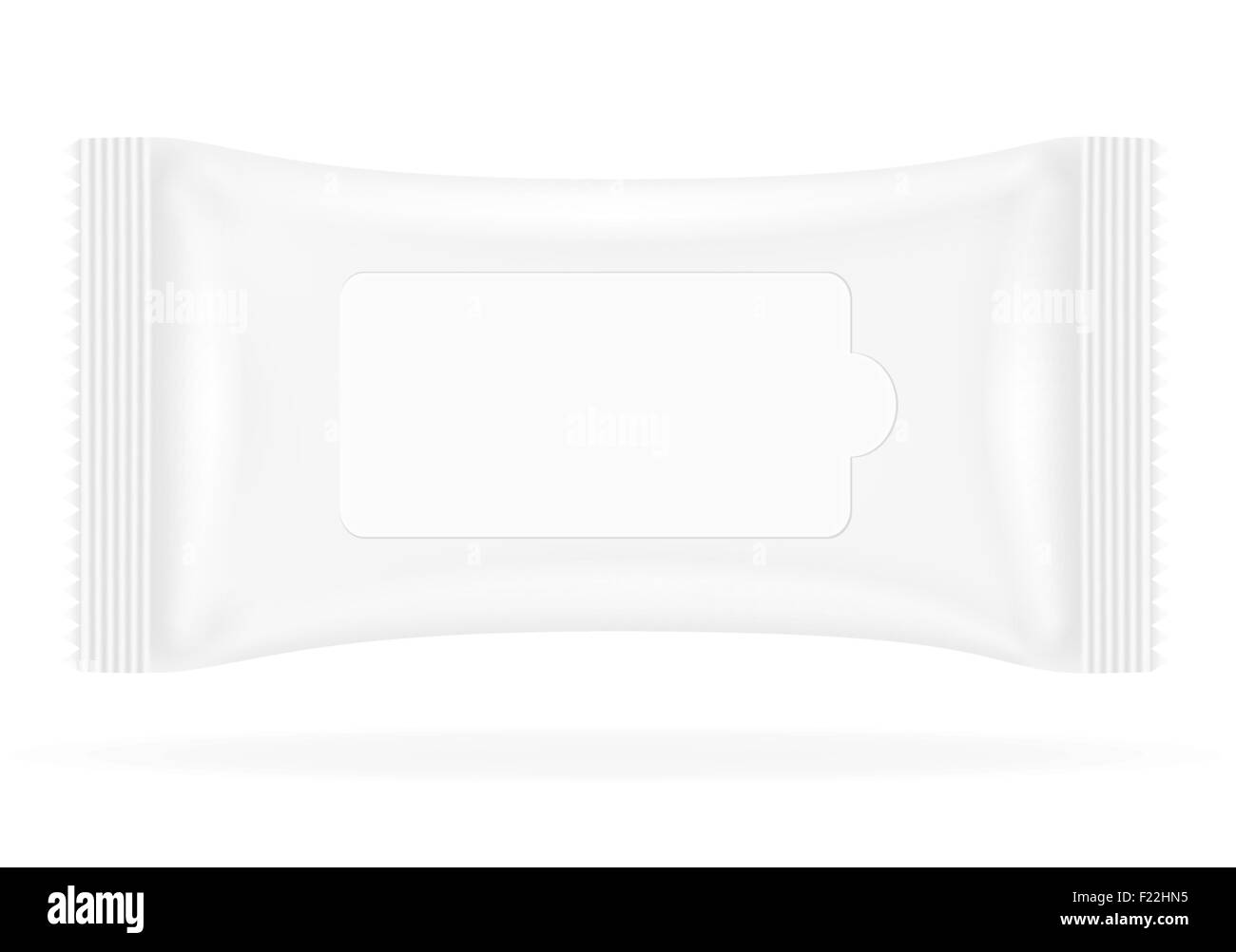 white sealed bag packing vector illustration isolated on background ...