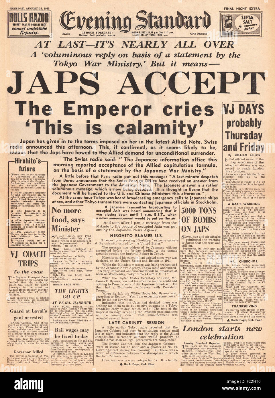 Surrender of japan hi-res stock photography and images - Alamy