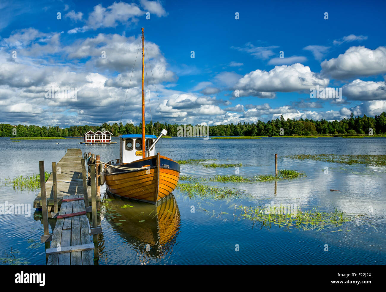 A beautiful summer scene in Sweden Stock Photo - Alamy