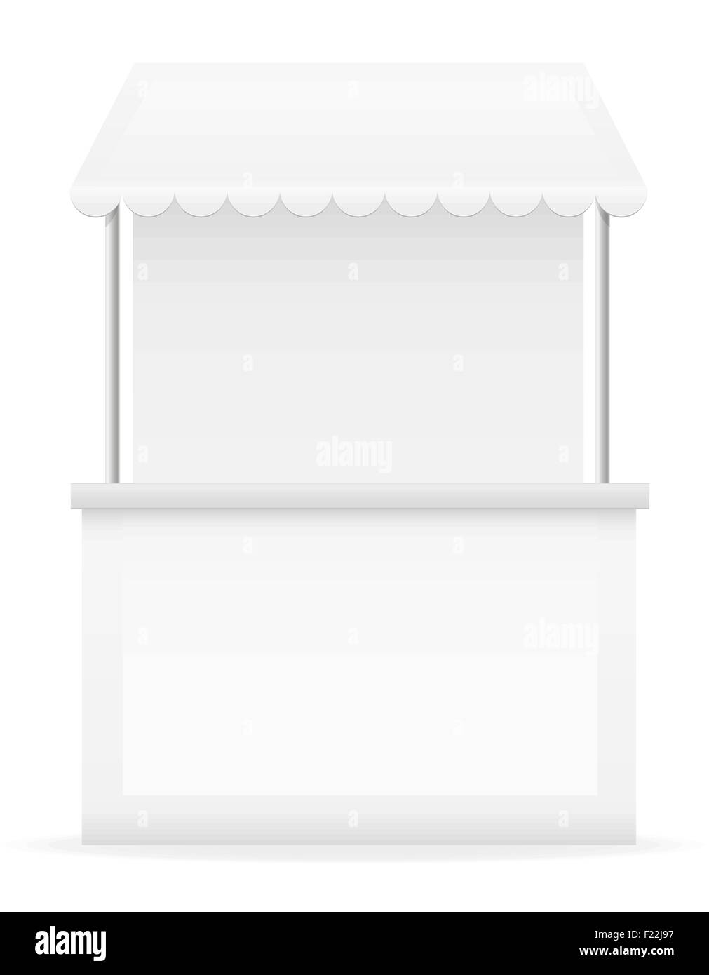 white stall vector illustration isolated on background Stock Vector ...