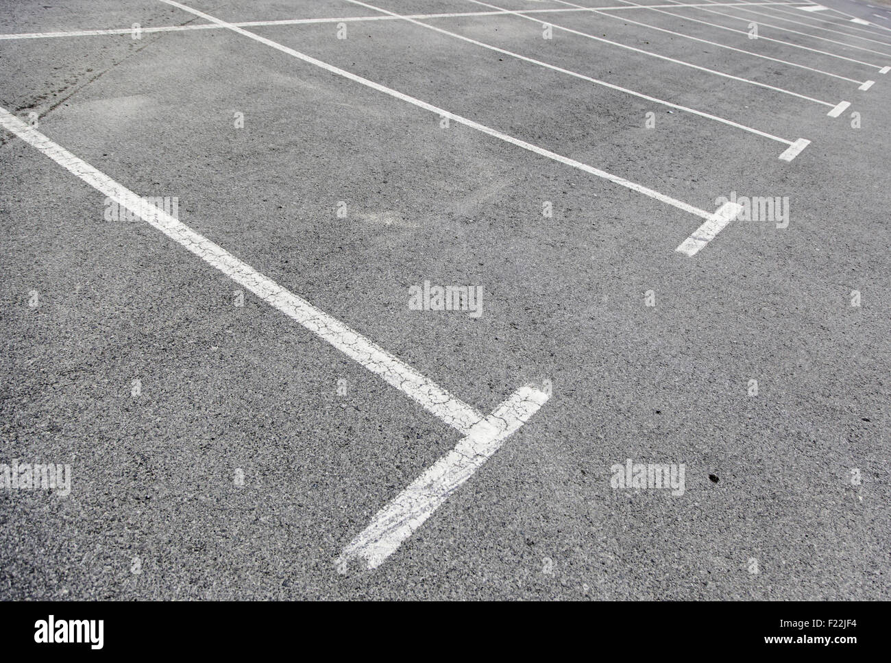 Lines parking, a detailed indication lines on the asphalt Stock Photo ...