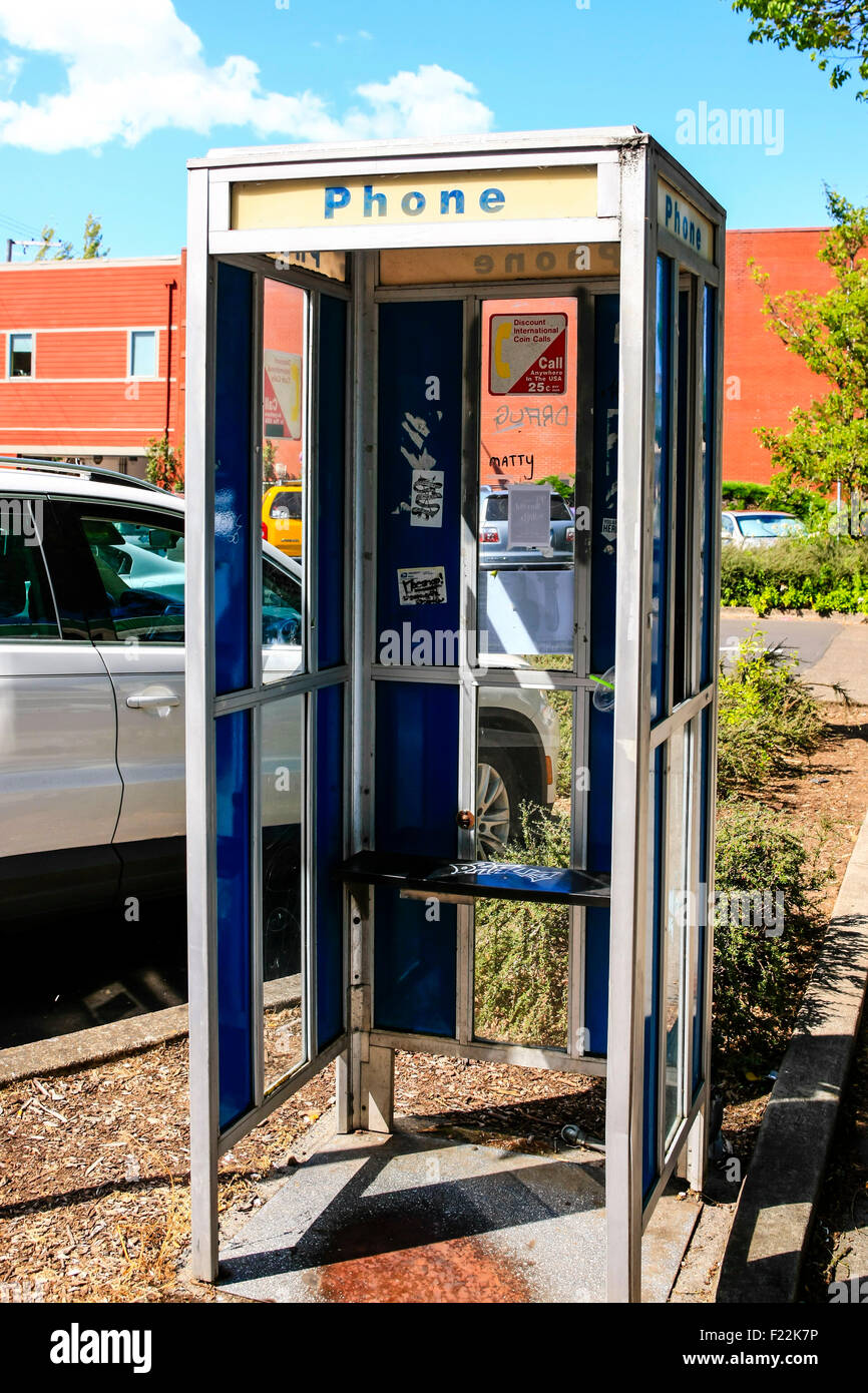 Empty telephone box hi-res stock photography and images - Alamy