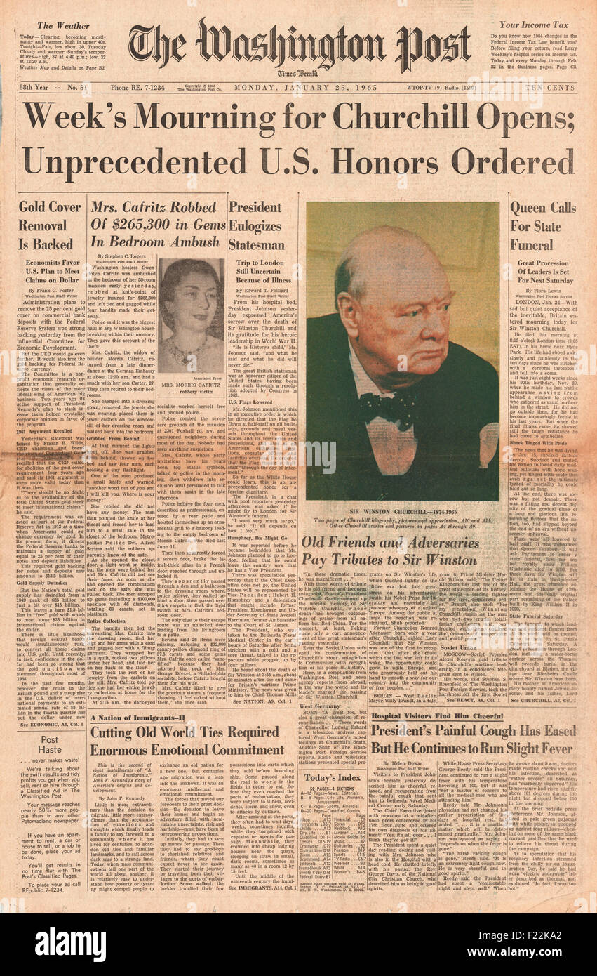 Washington Post Front Page High Resolution Stock Photography and Images ...