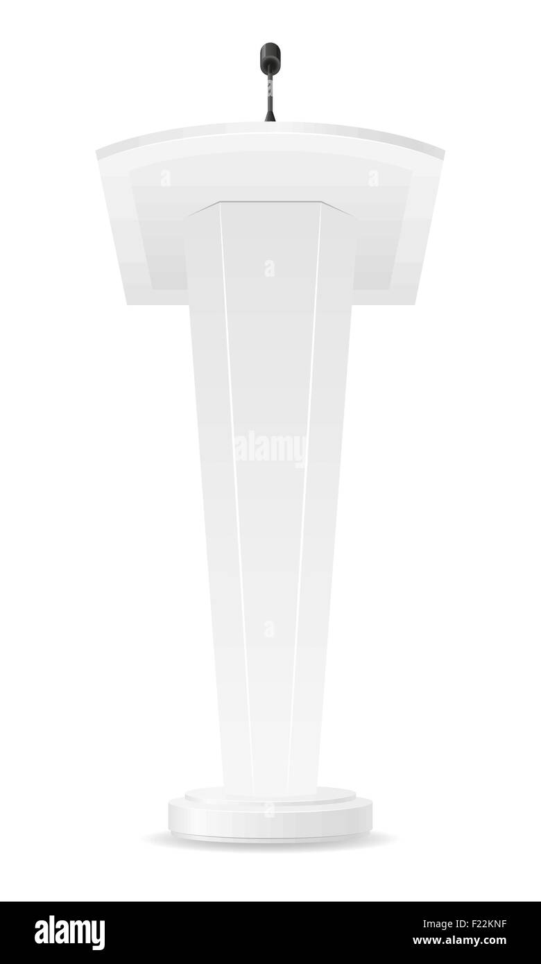 white tribune vector illustration isolated on background Stock Vector ...