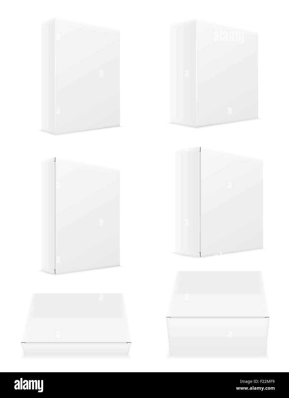 white paper carton box packing set icons vector illustration isolated ...