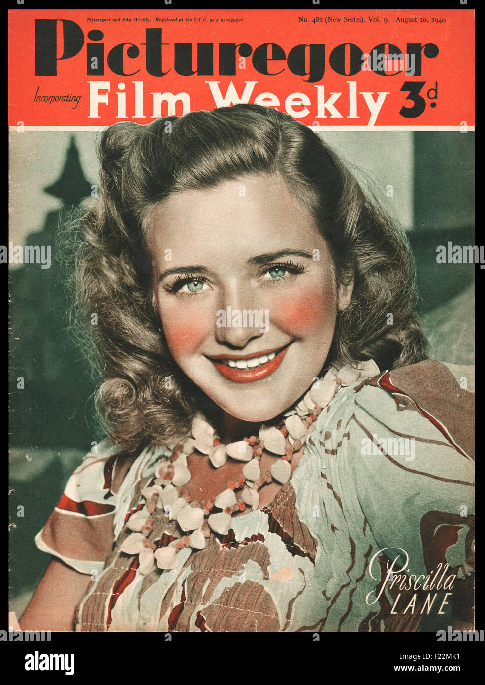 1940 Picturegoer magazine Priscilla Lane Stock Photo - Alamy