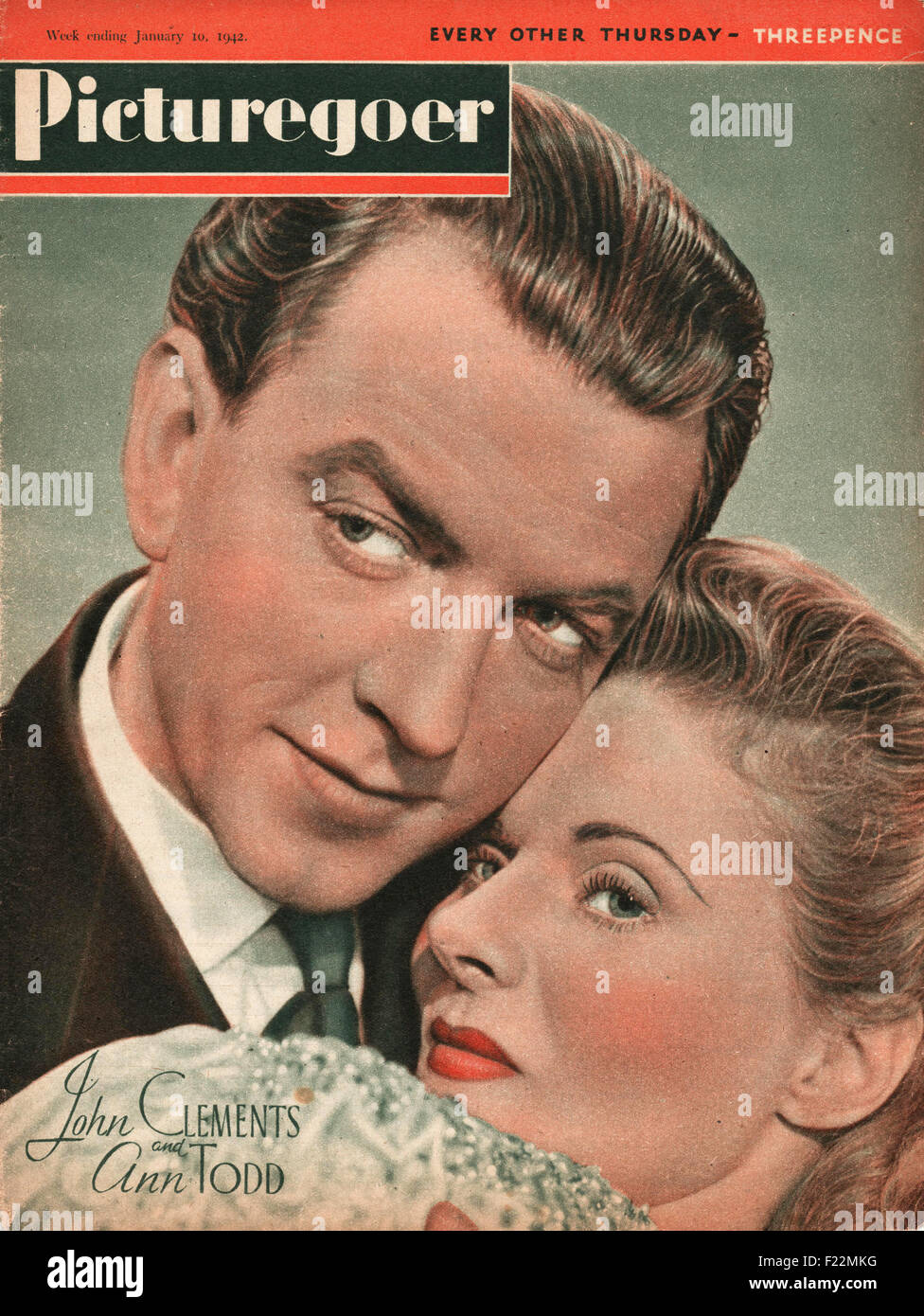 1942 Picturegoer magazine John Clements & Ann Todd Stock Photo - Alamy