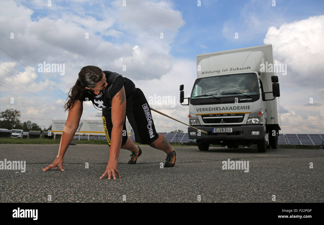 Chemnitz, Germany. 10th Sep, 2015. Kathleen Krausse, the first female ...