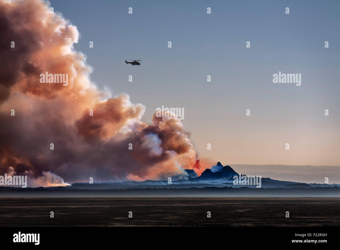 Flying over volcanic field in hi-res stock photography and images - Alamy