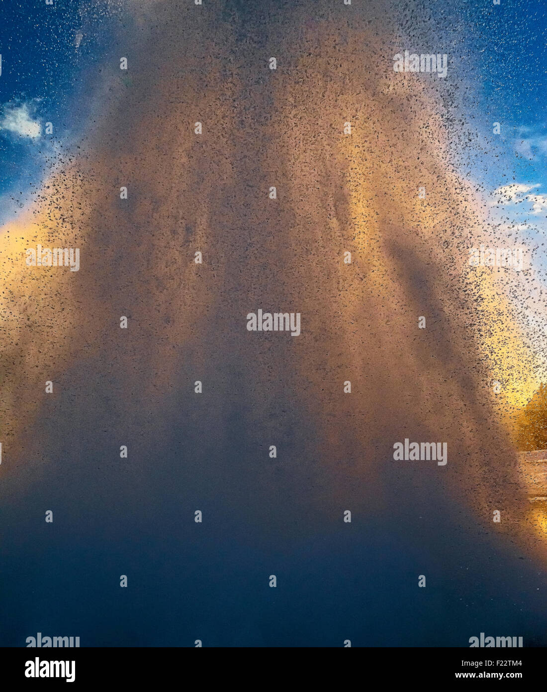 Strokkur Geyser eruption, Winter, Iceland Stock Photo - Alamy