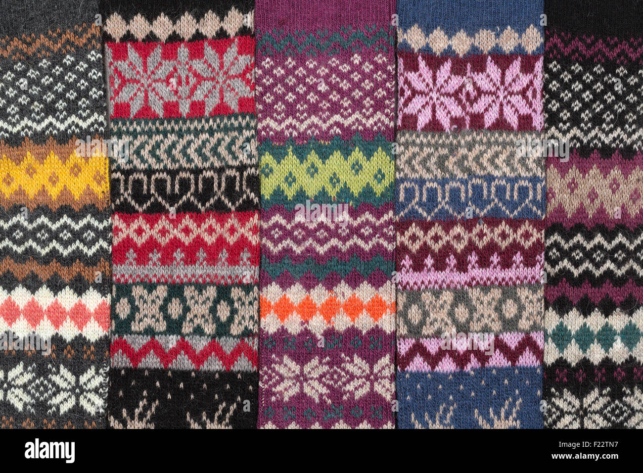 Dark knitted background with the national winter pattern Stock Photo ...