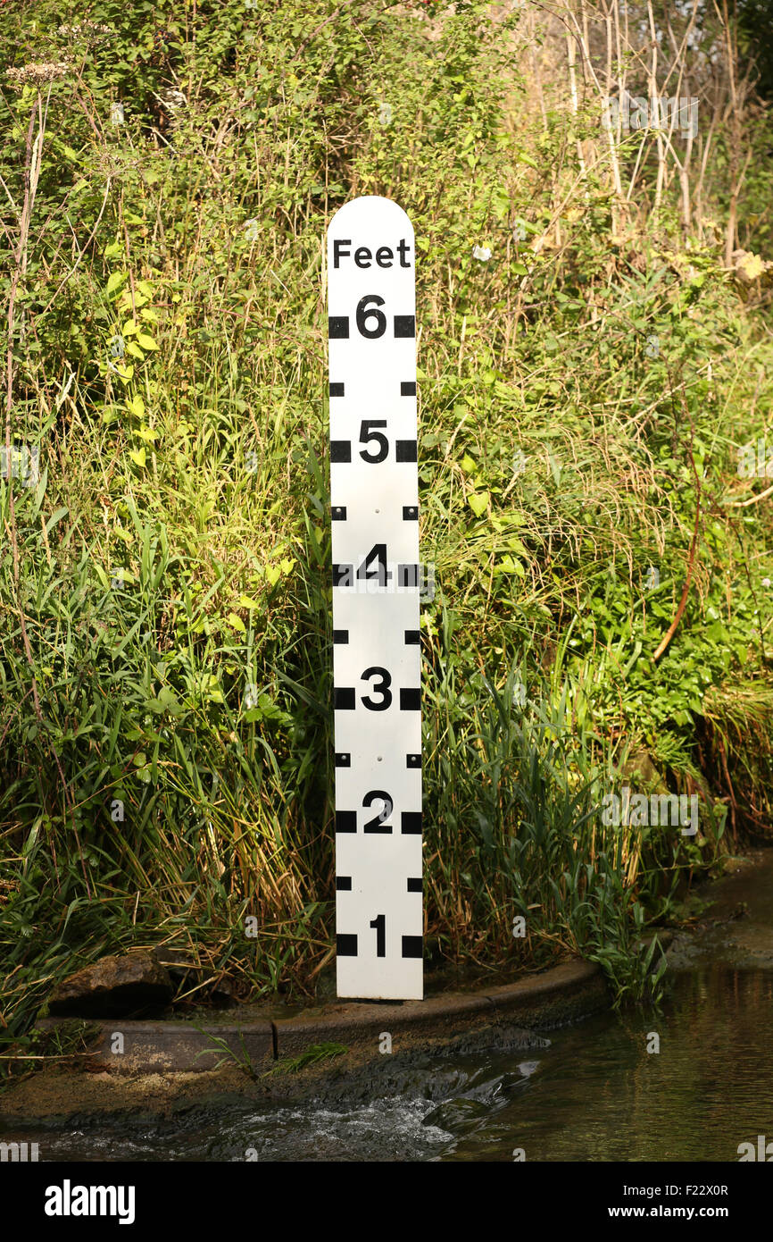 River ford sign six feet Stock Photo - Alamy
