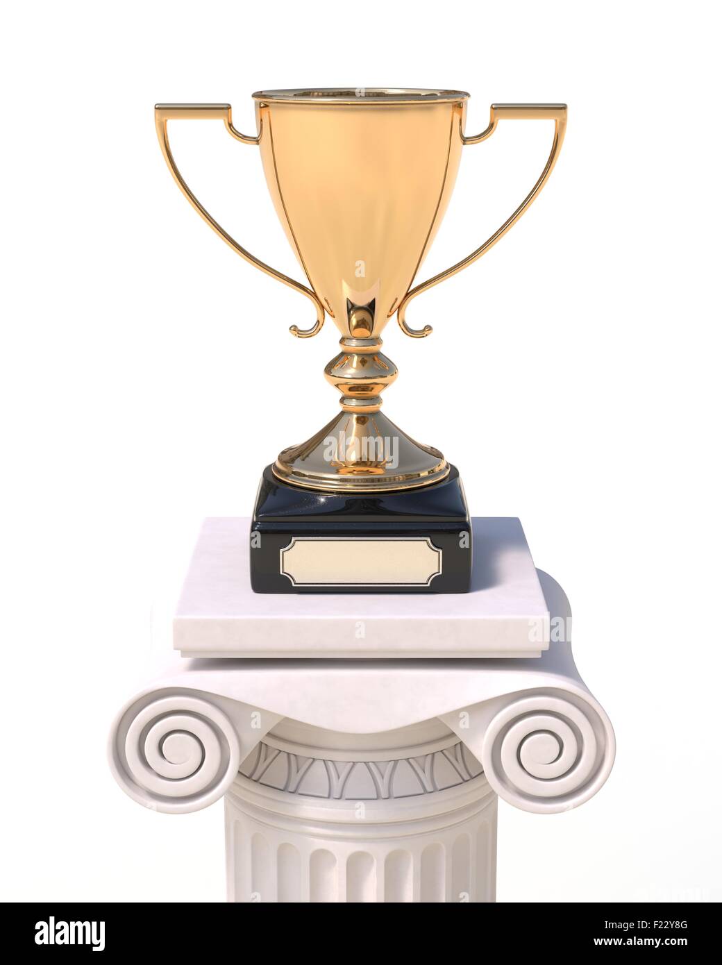 Golden trophy cup Stock Photo - Alamy