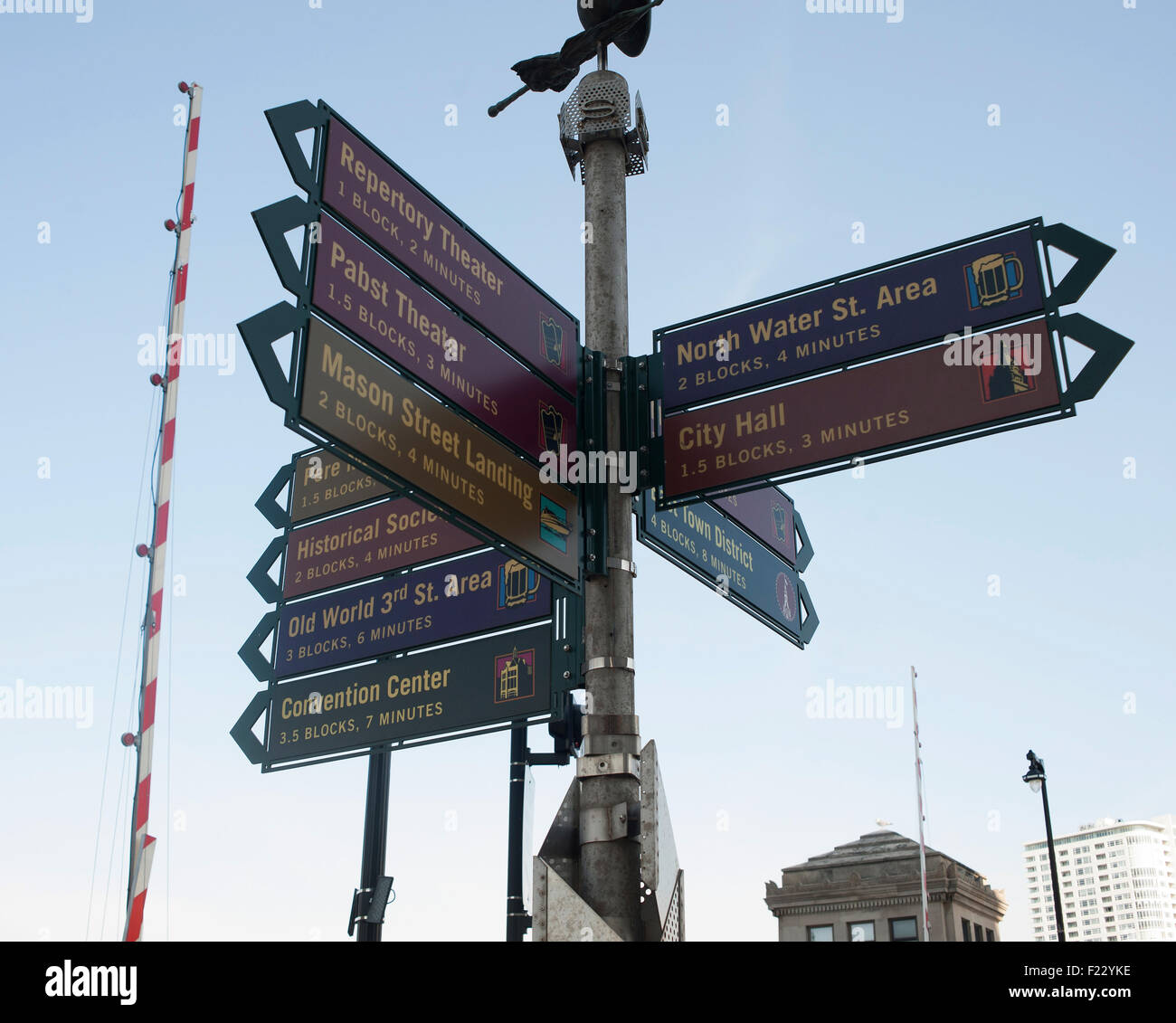 Road signs, Milwaukee, Wisconsin, USA Stock Photo - Alamy