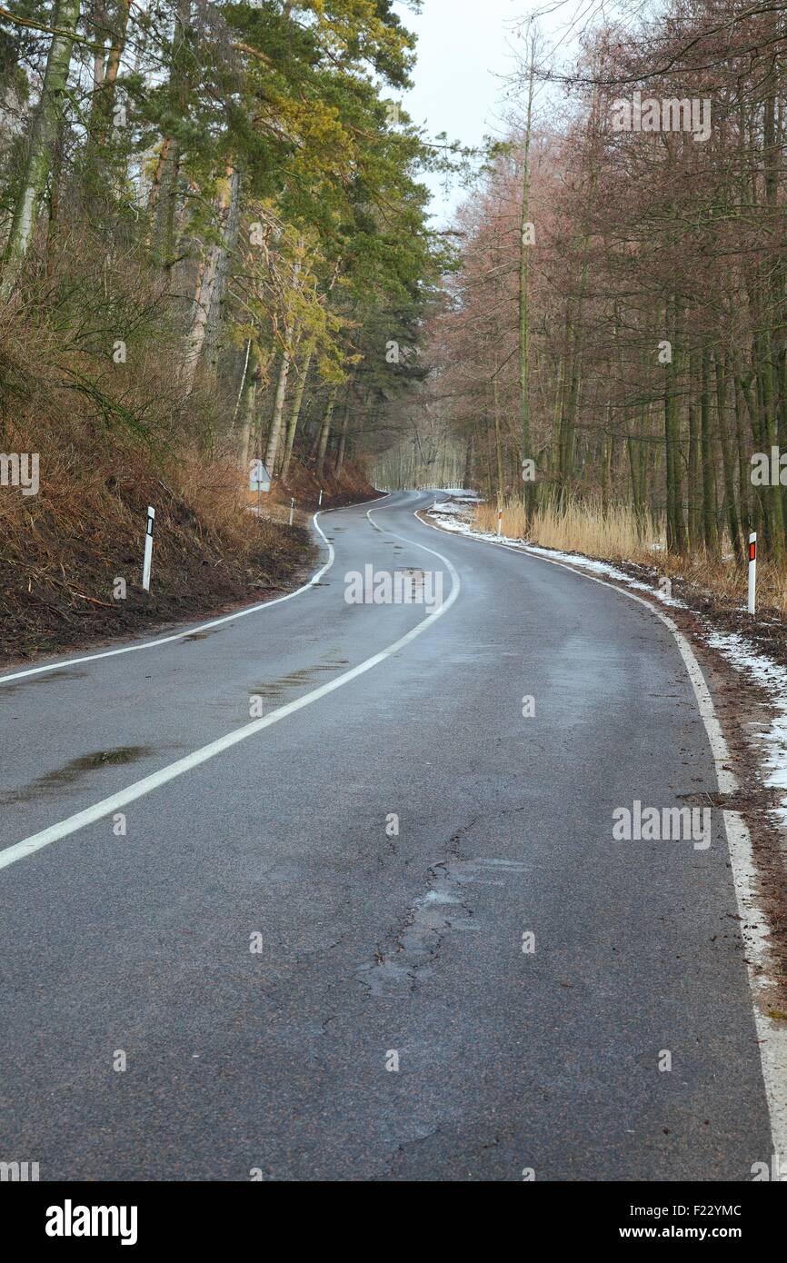 Car narrow road wet hi-res stock photography and images - Alamy