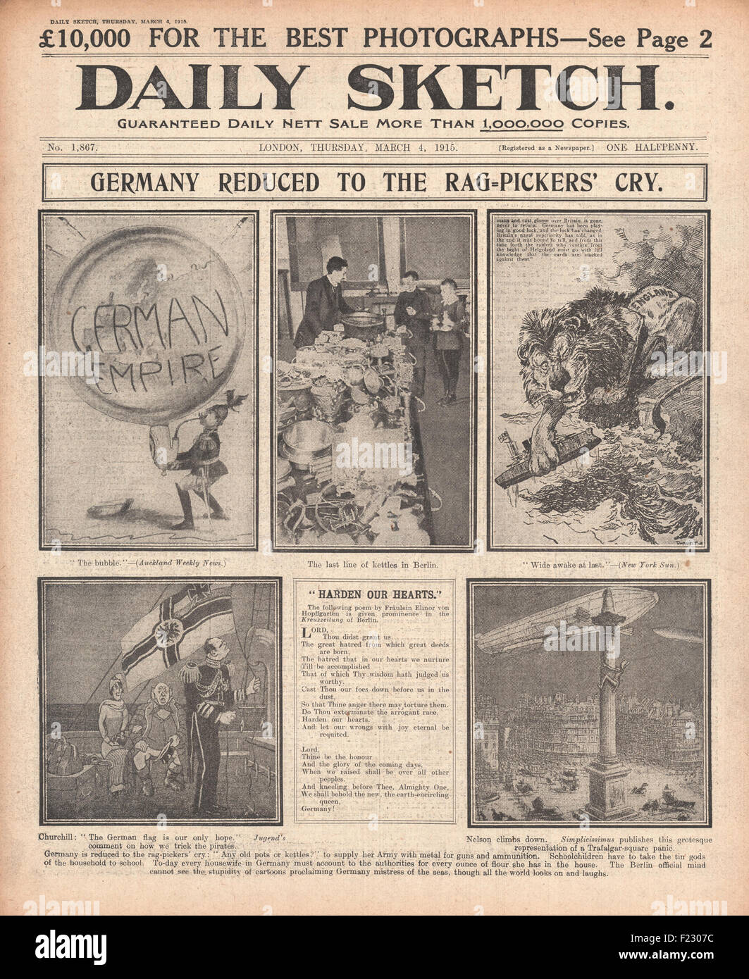 1915 Daily Sketch Hardships in Germany Stock Photo - Alamy