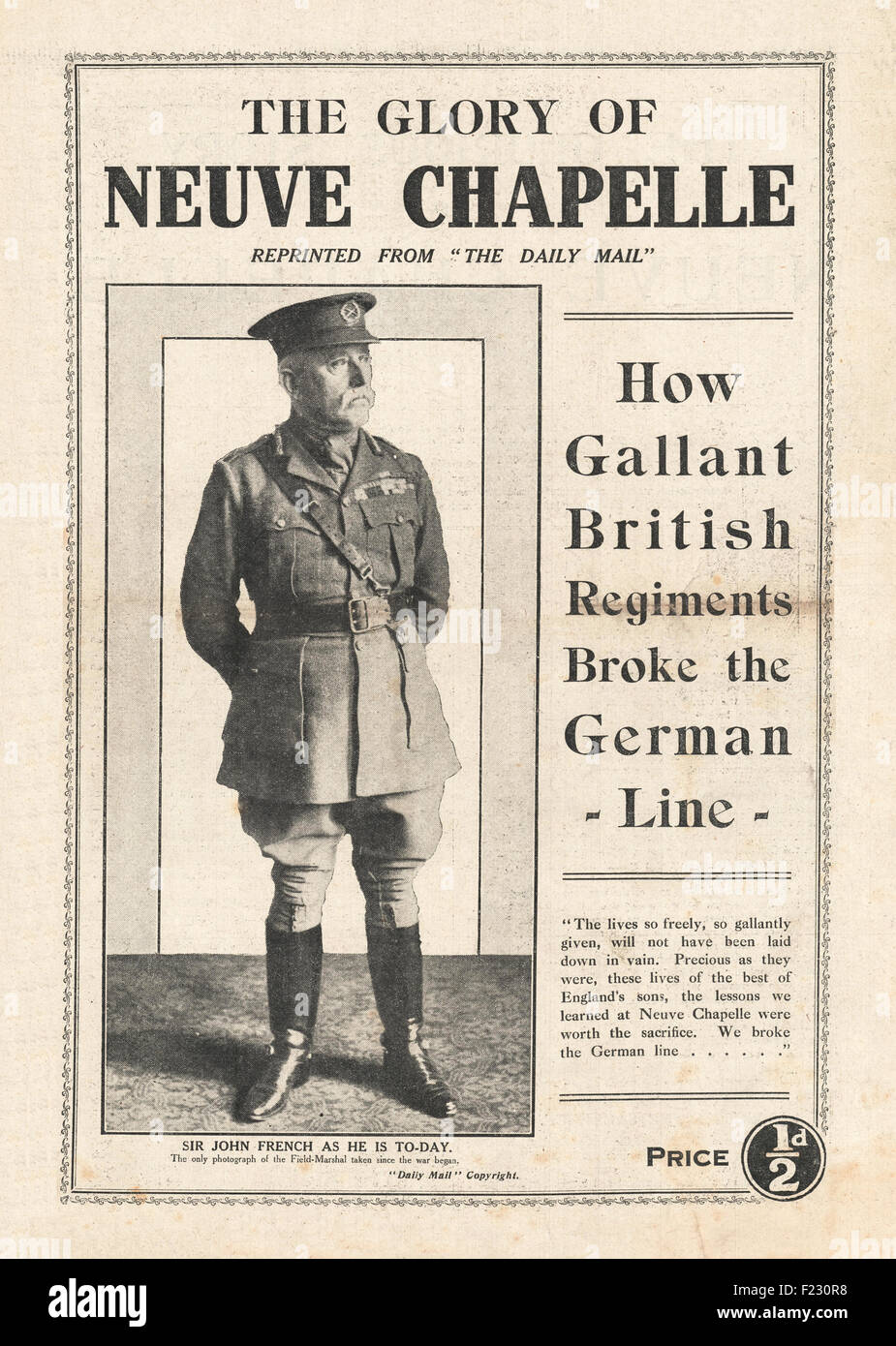 Neuve chapelle 1915 hi-res stock photography and images - Alamy