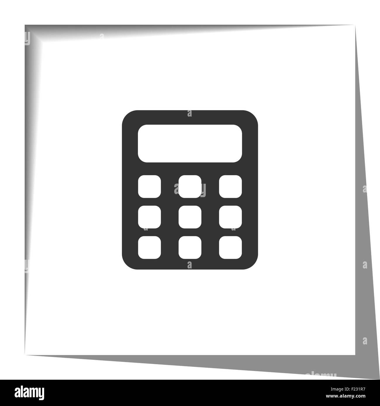 White calculator icon shadow isolated hi-res stock photography and ...
