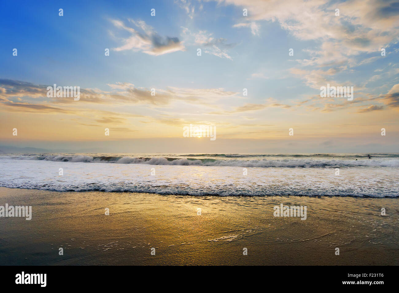 beach shore at the sunset Stock Photo - Alamy