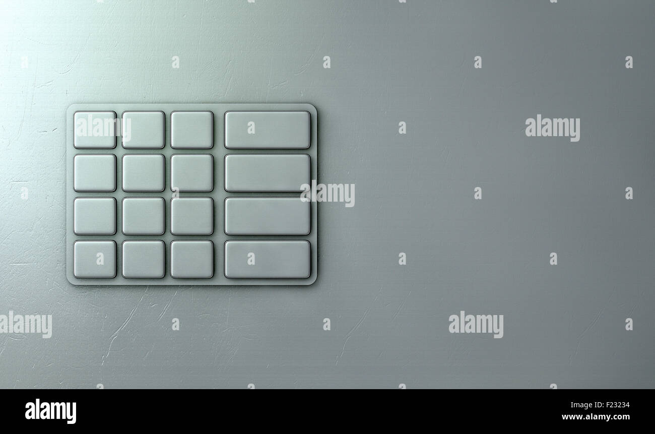Closeup view of a generic blank atm keypad Stock Photo - Alamy