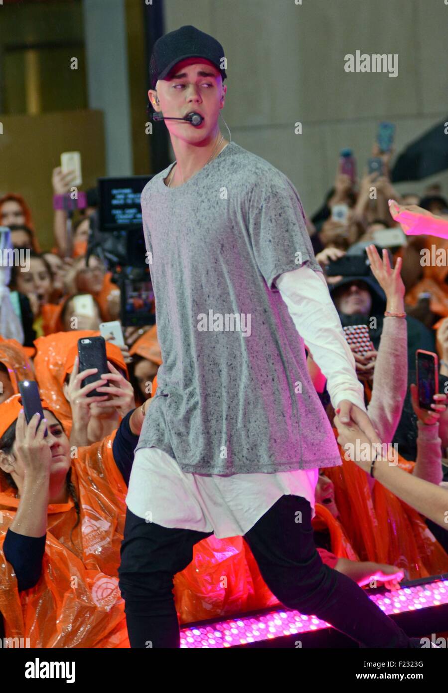 New York, NY, USA. 10th Sep, 2015. Justin Bieber on stage for NBC Today ...