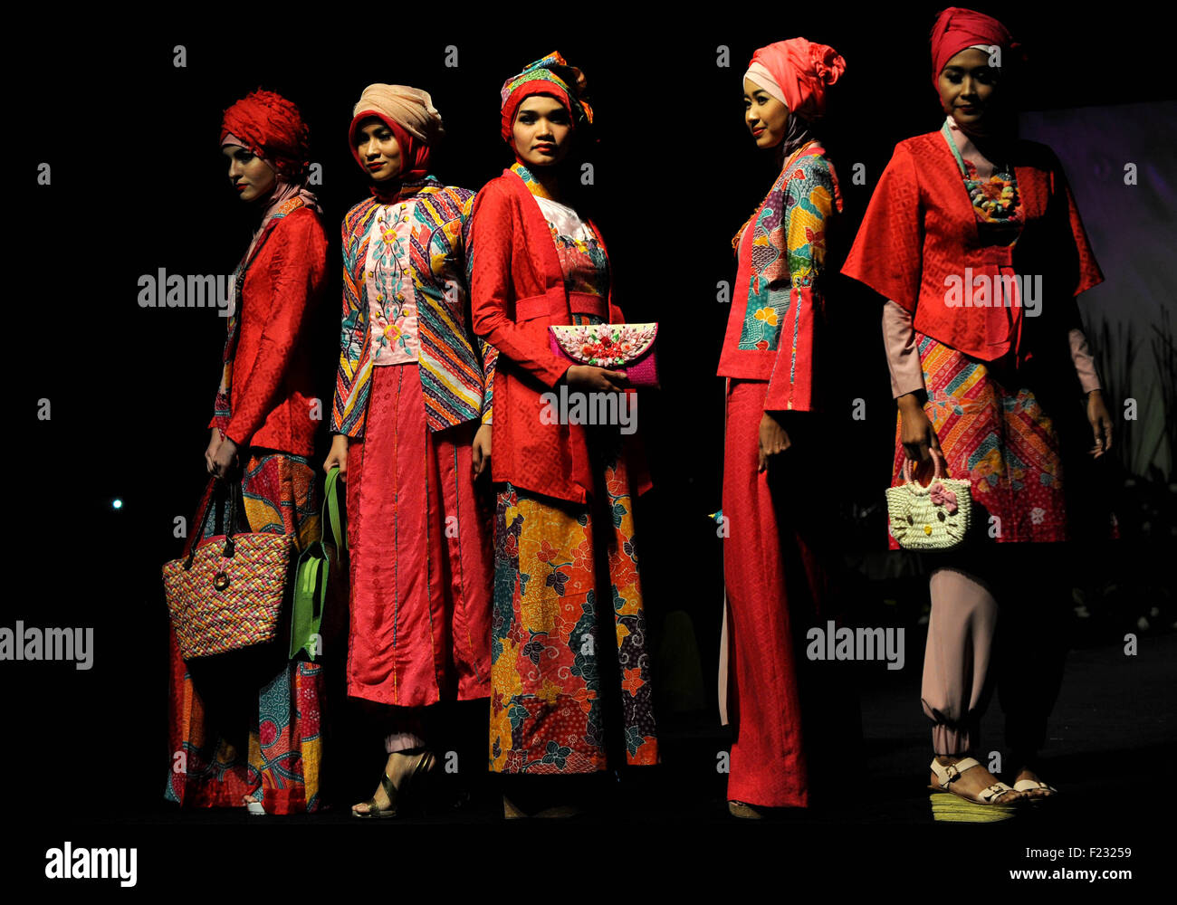 Jakarta, Indonesia. 10th Sep, 2015. Models present creations by an ...