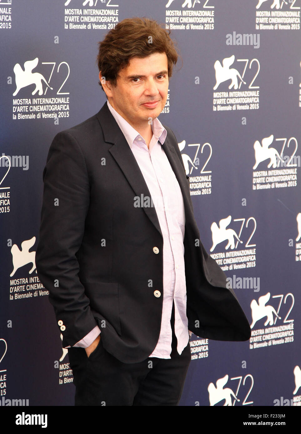 Venice, Italy. 10th September, 2015. Director Nicolas Saada poses at a ...