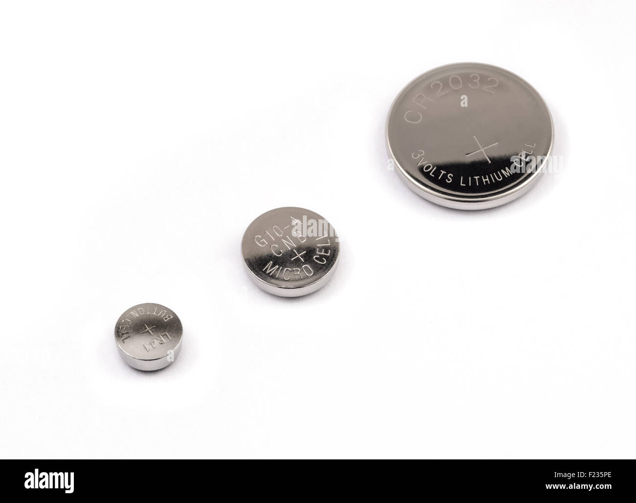 Various Batteries. Button and micro cell Stock Photo - Alamy