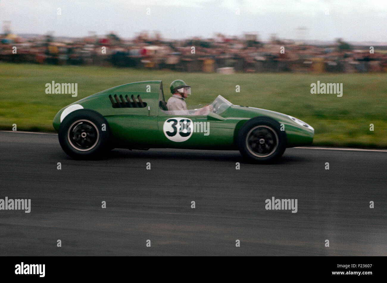 Rear engined Cooper BG Bristol 38 Bob Gerard at British GP meeting ...