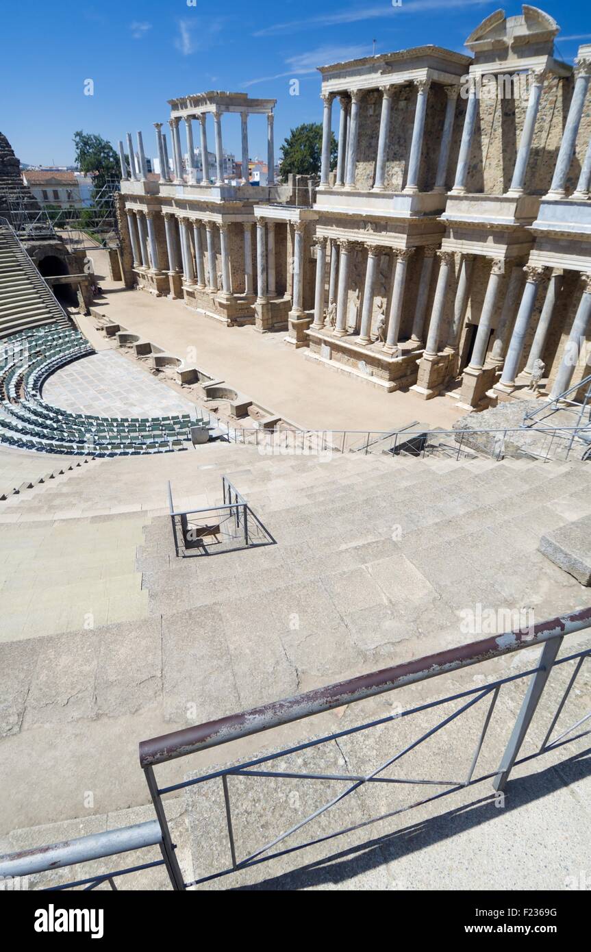 Roman theater in Merida, the theater, today, is used for theatrical ...