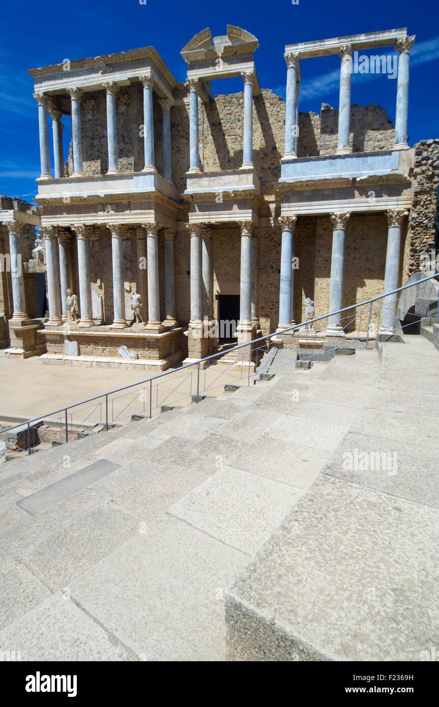 Roman theater in Merida, the theater, today, is used for theatrical ...