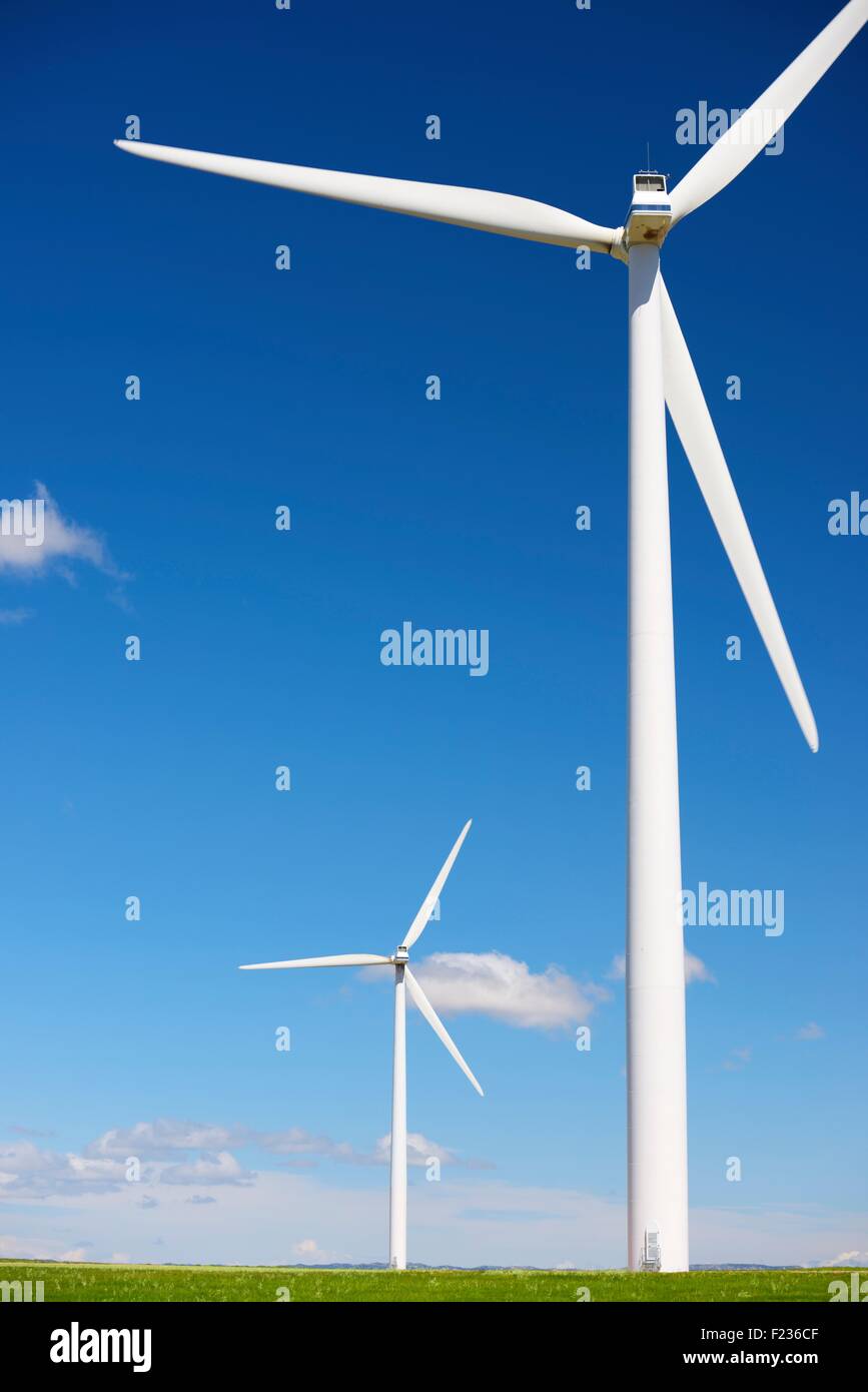 windmills for electric power production Stock Photo - Alamy