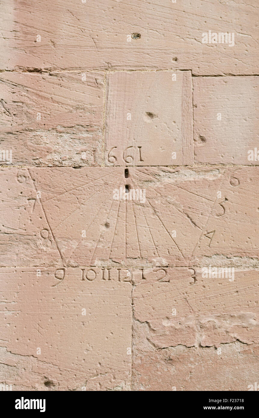 Sundial of Historic Scotland's St. Mary's Abbey, Melrose Abbey, Melrose ...