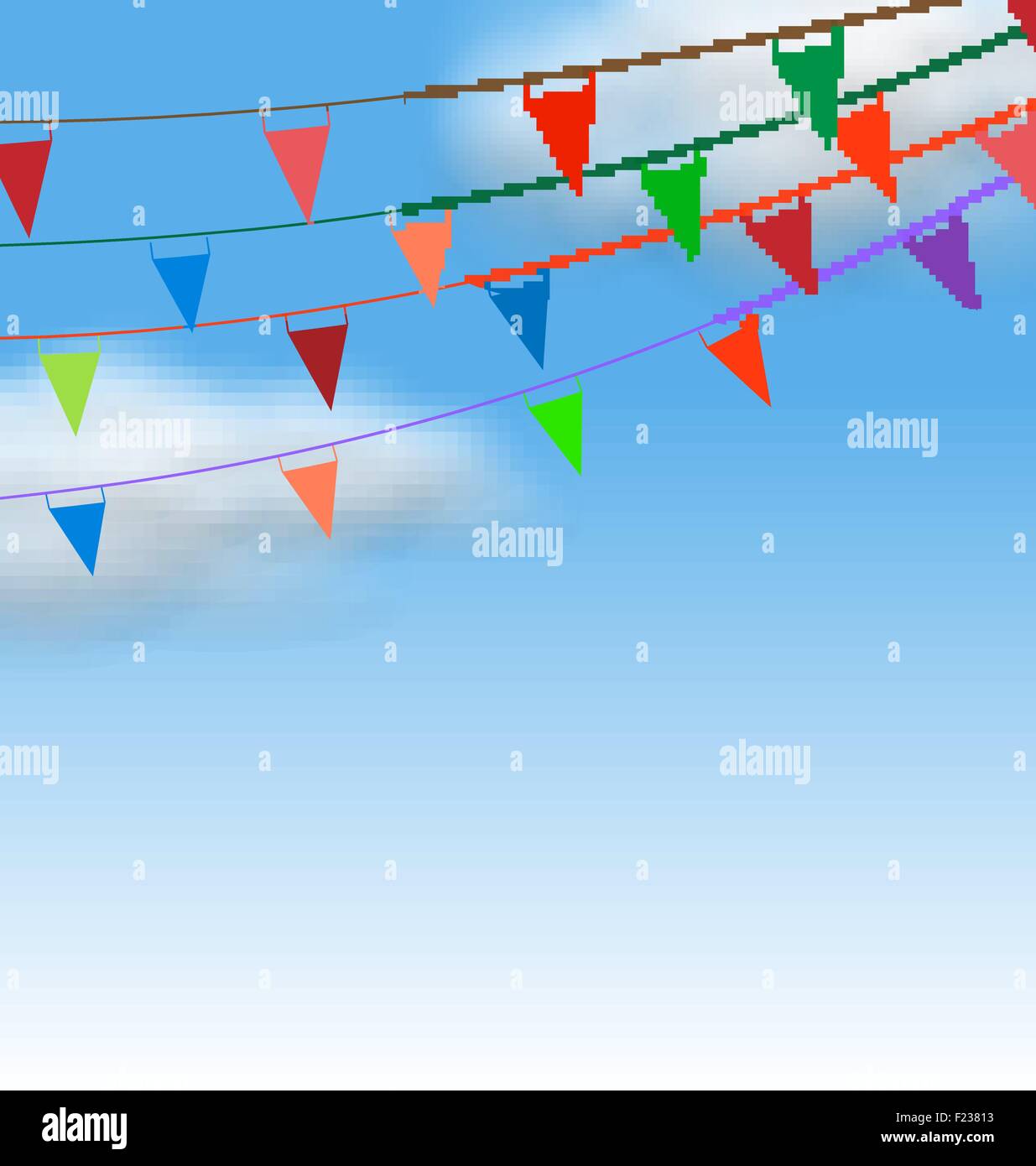 Multicolored Buntings Flags Garlands Stock Vector Image & Art - Alamy