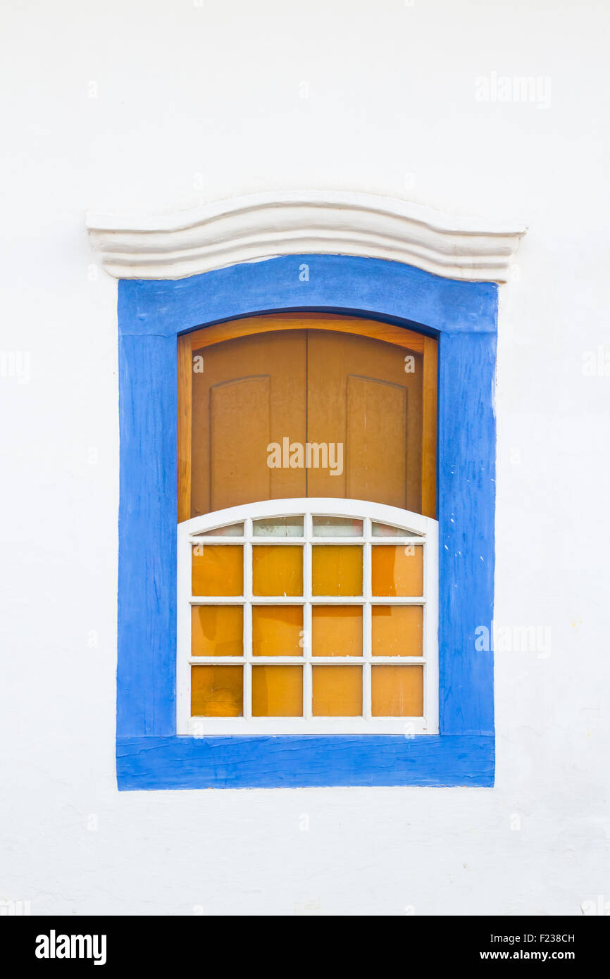 Colorful vintage window Stock Photo - Alamy
