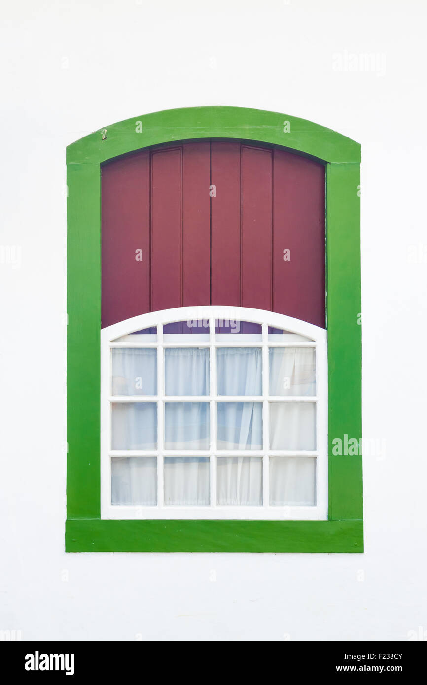 Colorful vintage window Stock Photo - Alamy