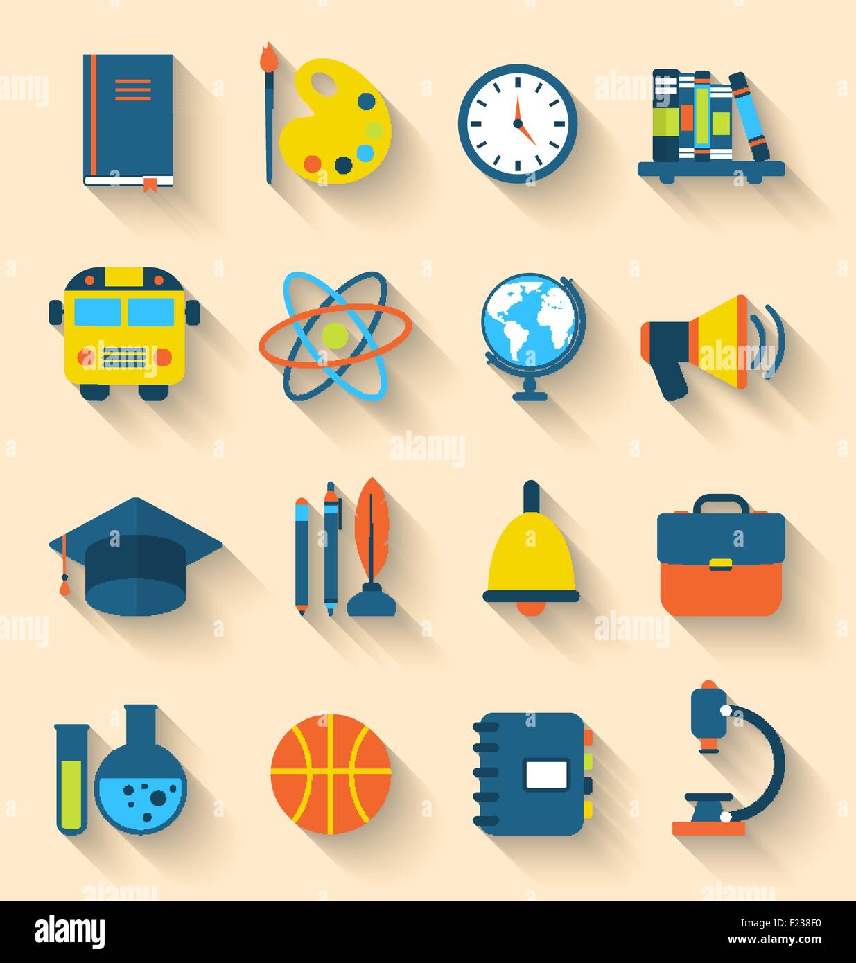School subjects symbols hi-res stock photography and images - Alamy