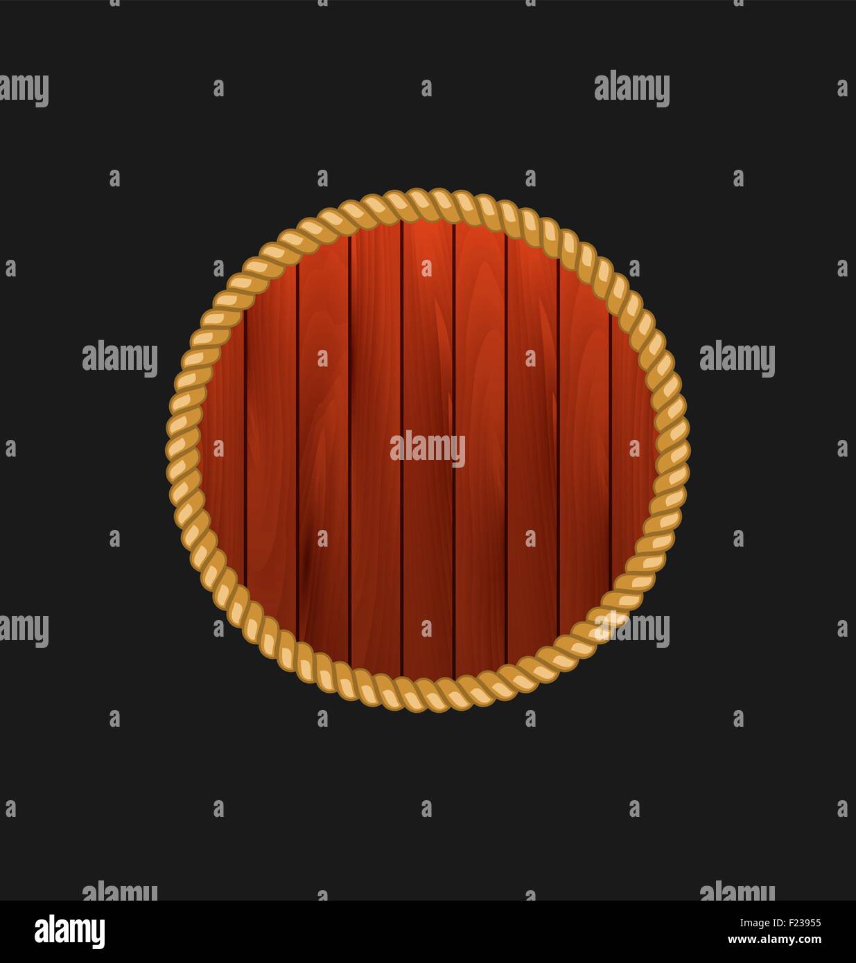 Round wooden billboard rope hi-res stock photography and images - Alamy