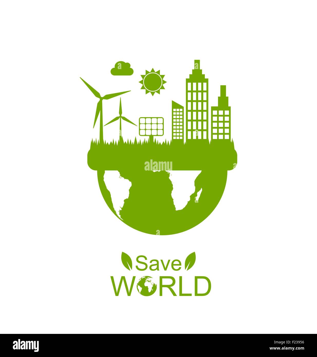 Sustainable housing concept Stock Vector Images - Alamy