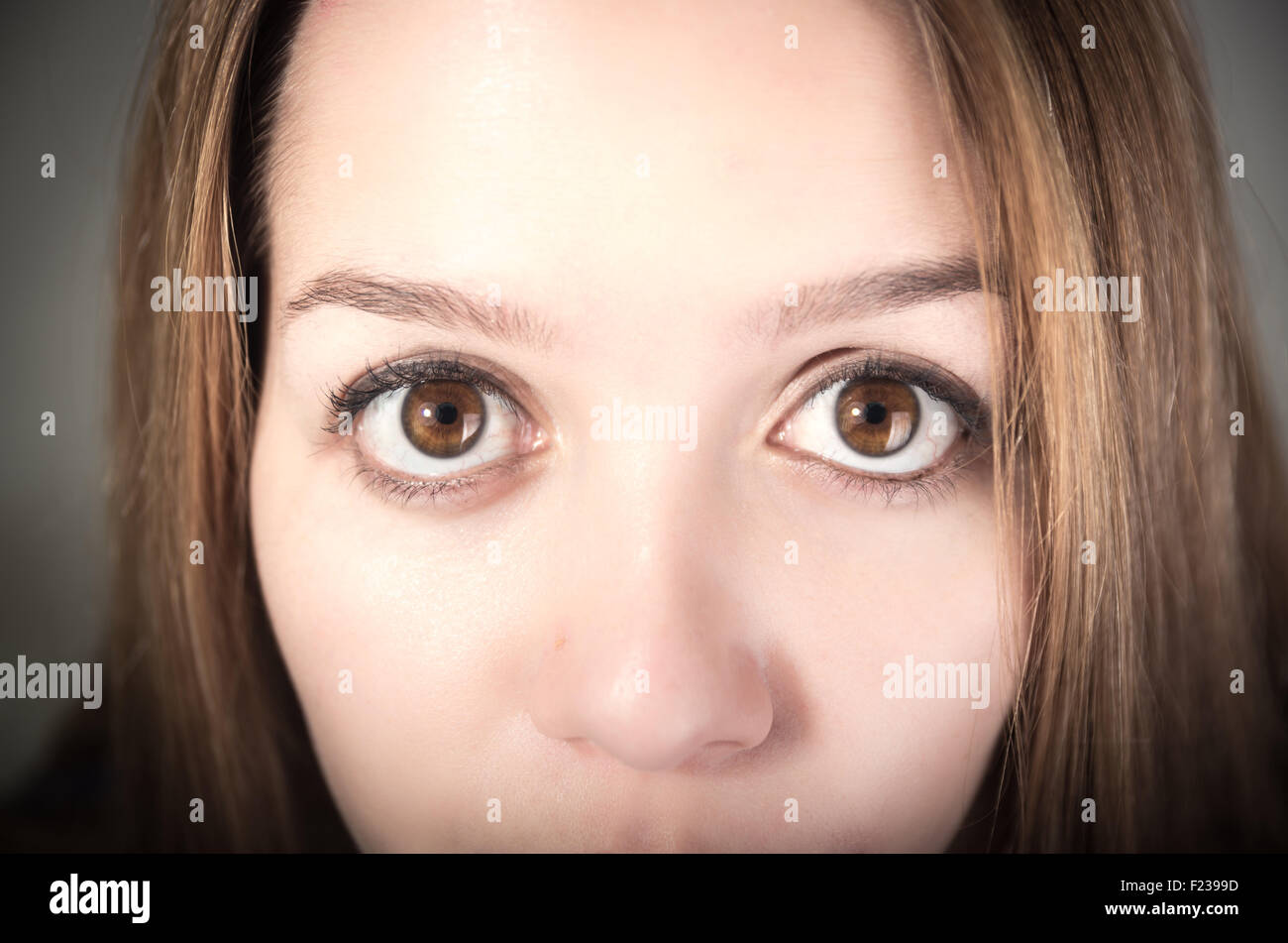 closeup portrait of young beautiful teen girl's face Stock Photo - Alamy