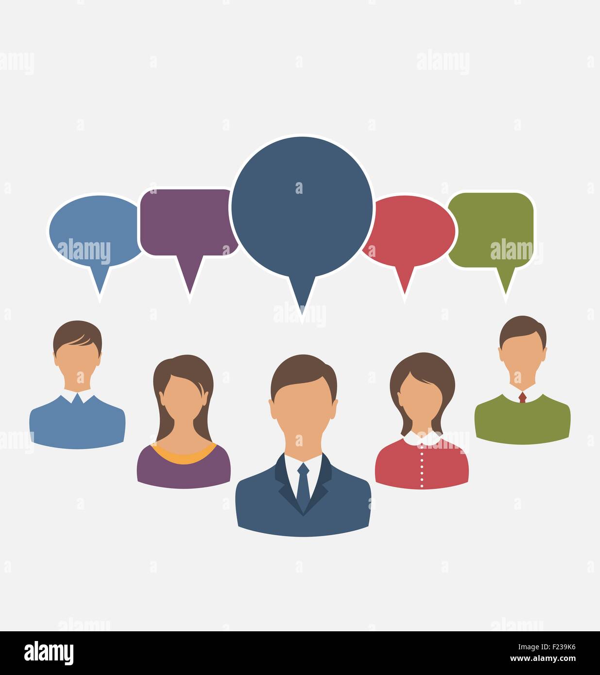 Concept of leadership, dialog speech bubbles Stock Vector Image & Art ...