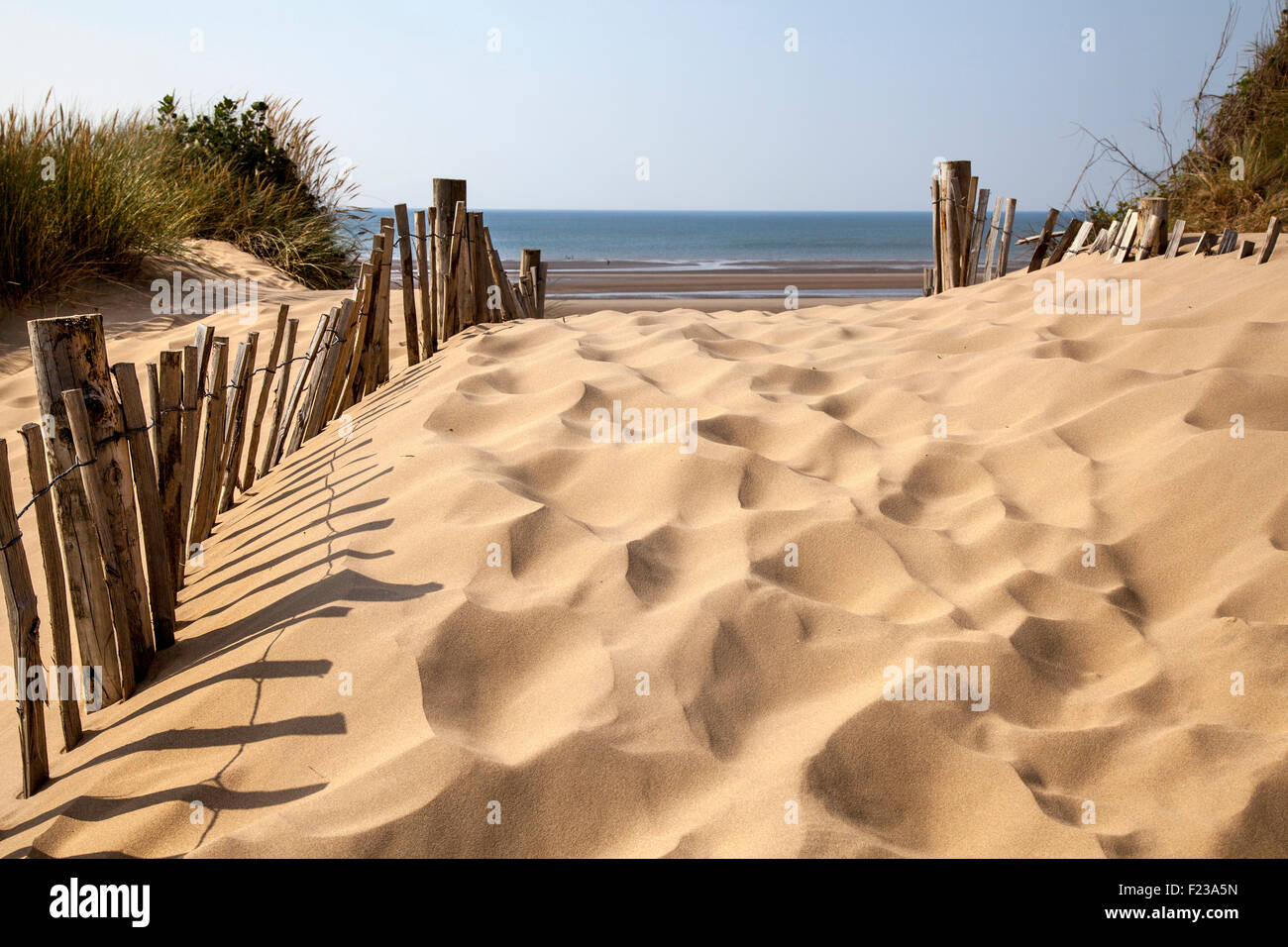 Eroded sand dune at Southport; nature, beach, sky, sea, summer, blue ...