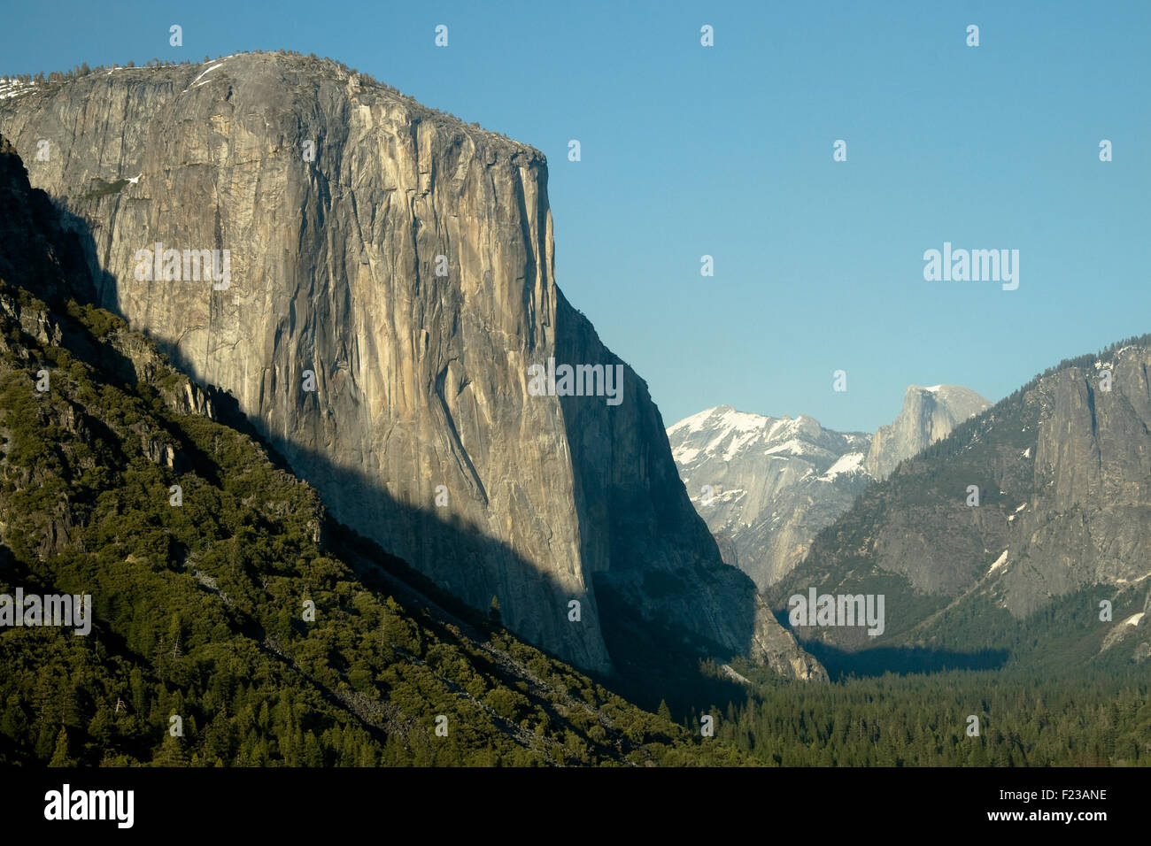 Rock formations in a valley, El Capitan, Yosemite Valley, Yosemite ...