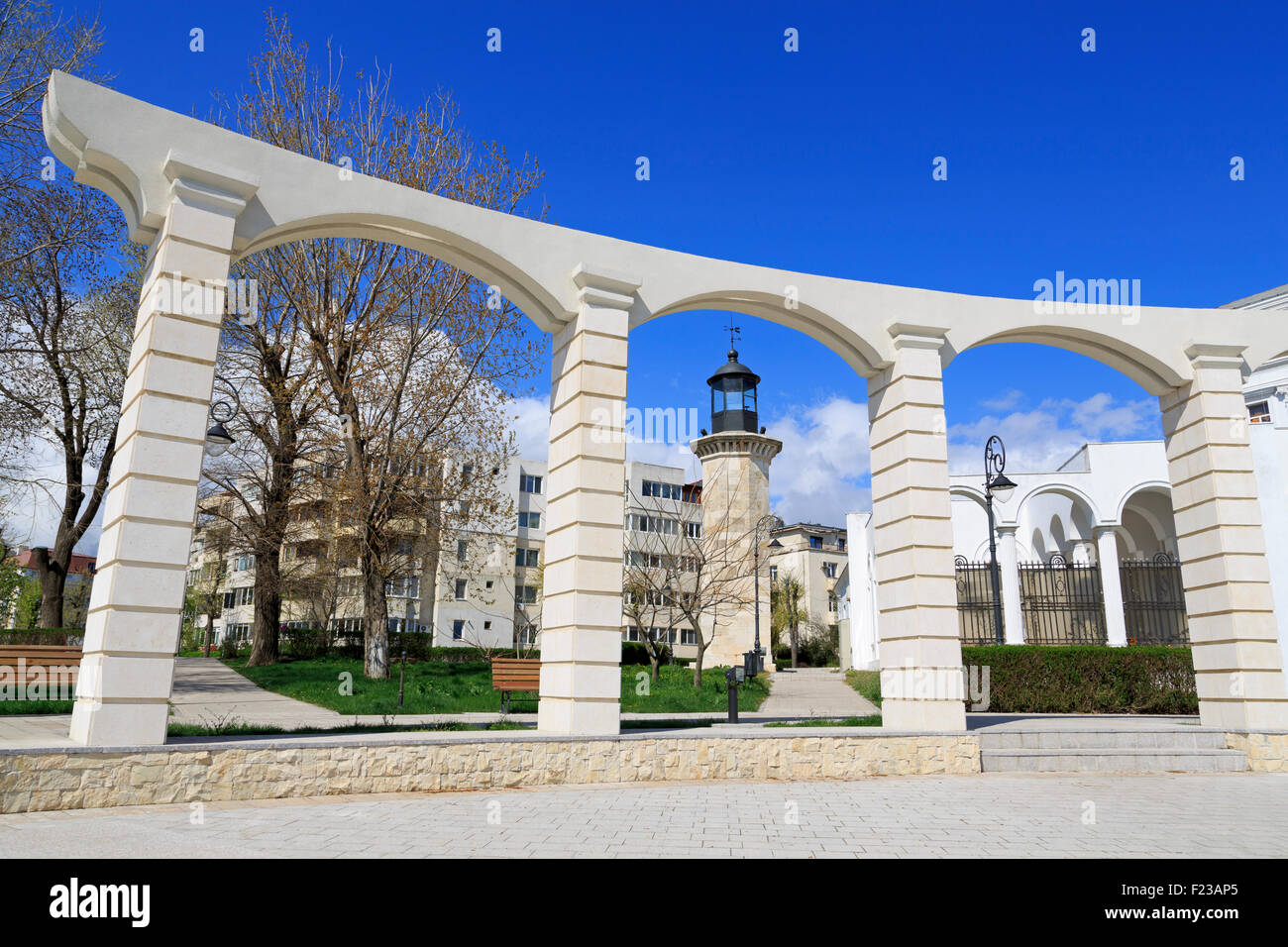 Genoese Lighthouse, Constanta, Dobruja Region, Romania Stock Photo - Alamy