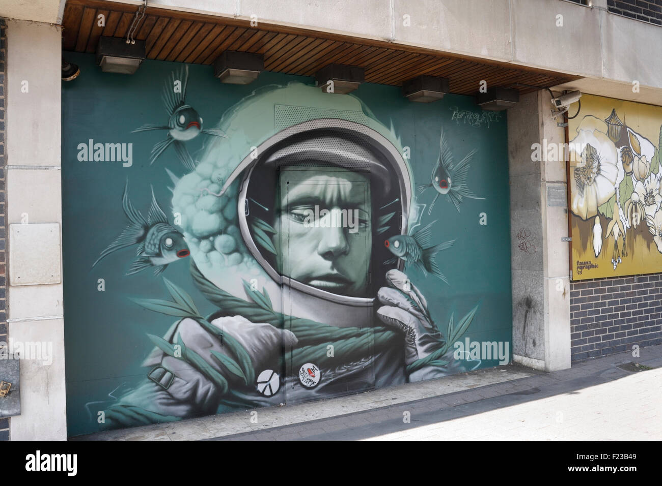 Faunographic Street Art Graffiti Sheffield city centre England UK Stock ...