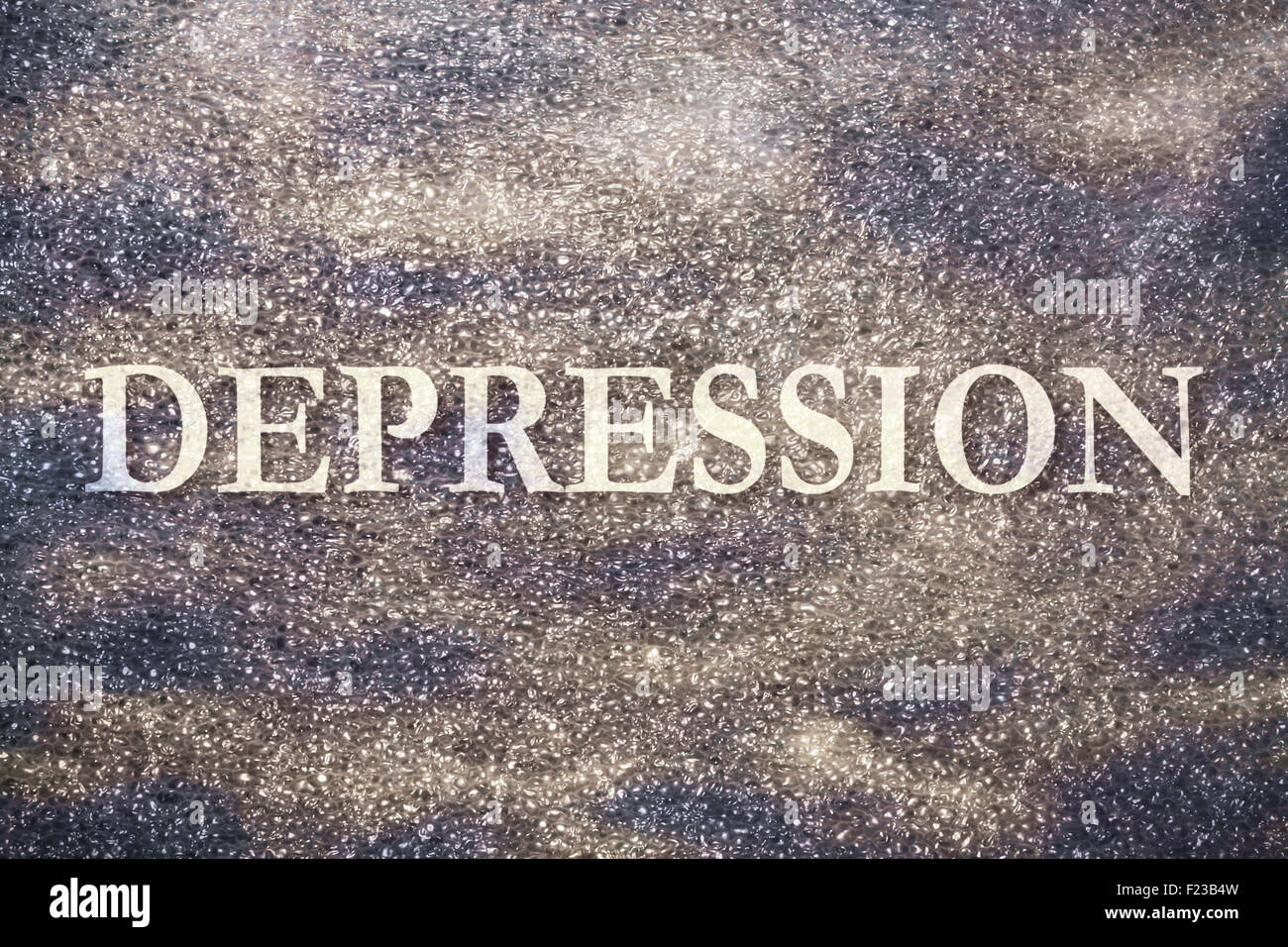 Text Depression written on dark background with texture Stock Photo - Alamy