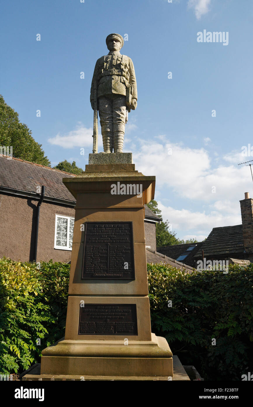 WW1 memorial in Dore Village green, Sheffield England UK, suburban ...